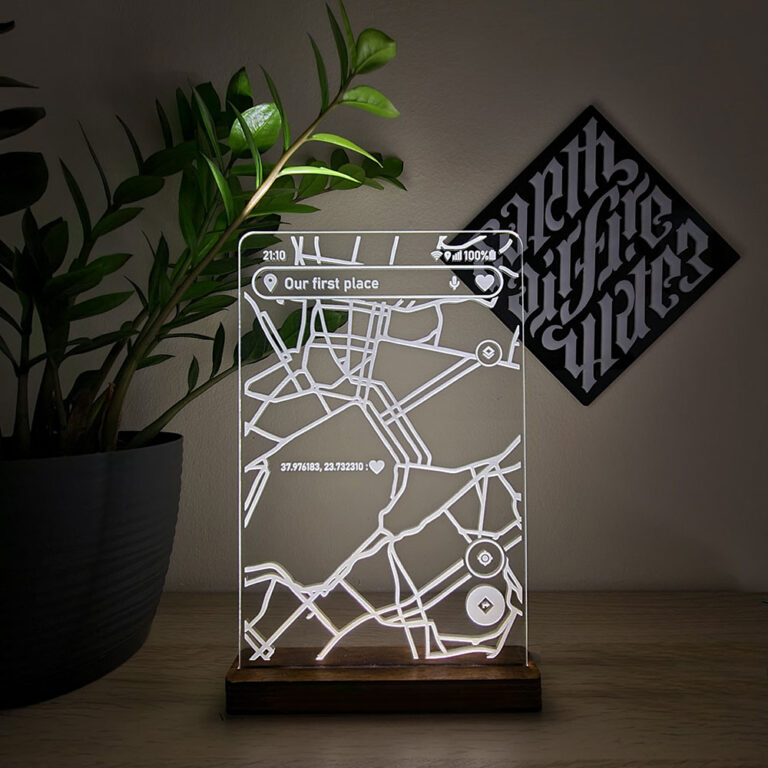 Couple Spot Map - Customized PlexiGlass Items